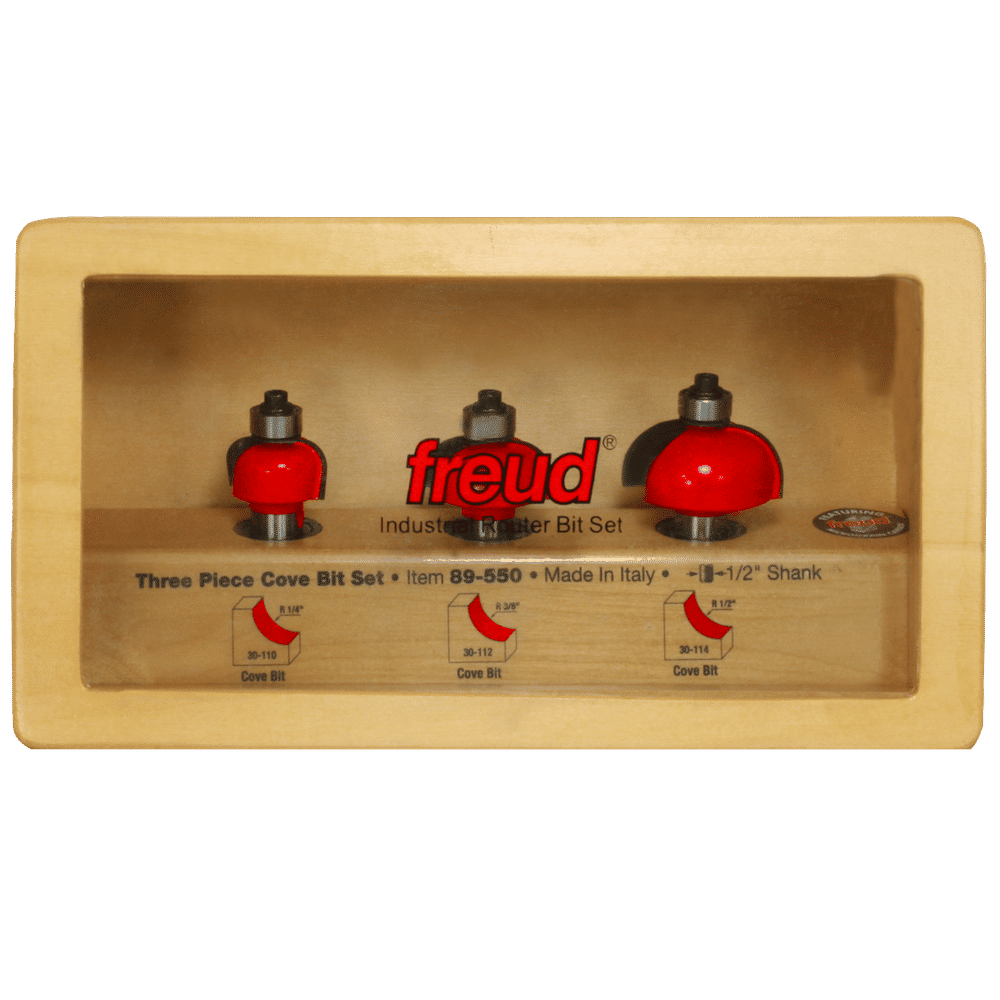 89-550 | Router CNC | Router Bit Sets | Three Piece Cove Set - Freud Tools