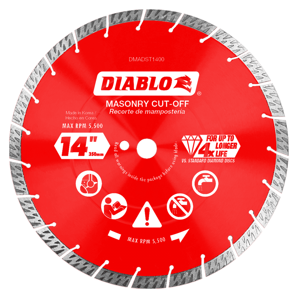 DMADST1400 | Cut-Grind | Masonry Cutting | Diamond Segmented Turbo ...