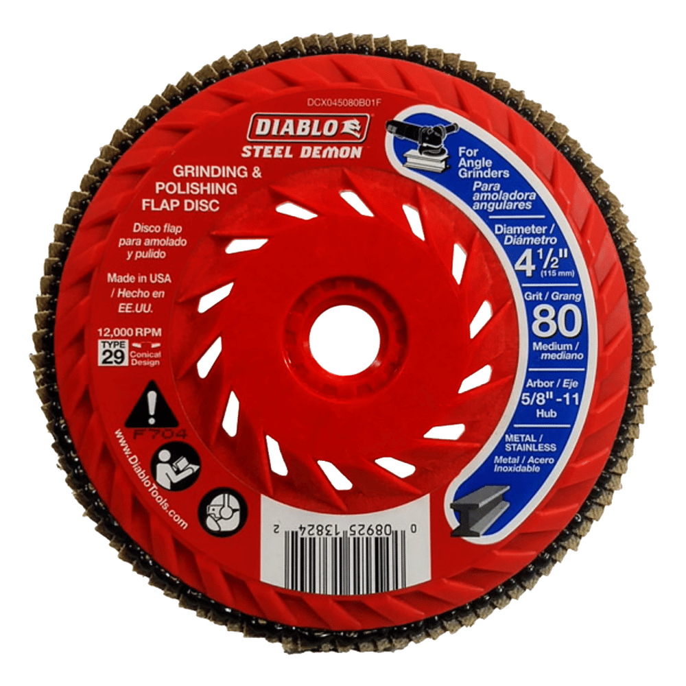 DCX045080B01F | Cut-Grind | Metal Grinding | Flap Disc - Diablo Tools
