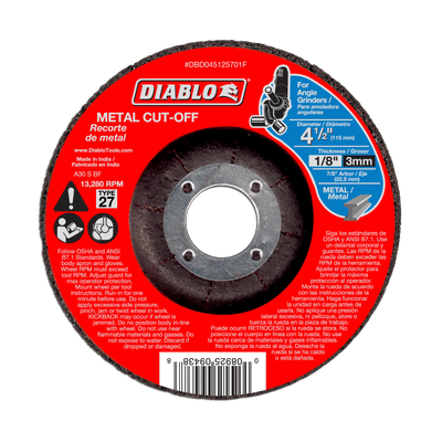 DBD045040101F | Cut-Grind | Metal Cutting | Bonded Abrasive - Diablo Tools