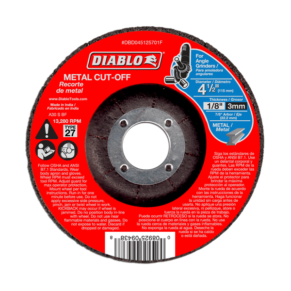 DBD045125701F | Cut-Off & Grinding Discs | Metal Cutting | Bonded ...