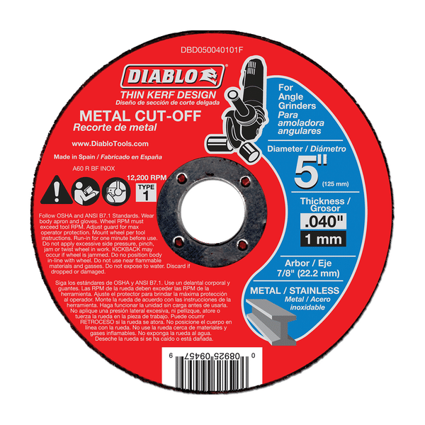DBD050040101F | Cut-Off & Grinding Discs | Metal Cutting | Bonded ...