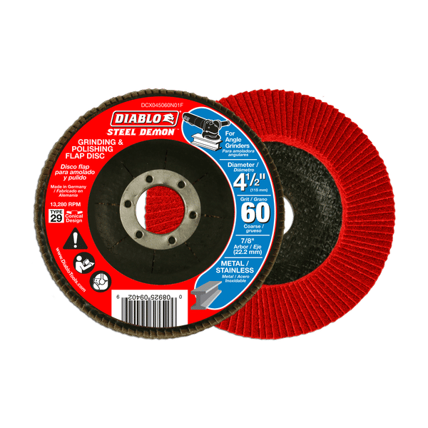 DCX045060N01F | Flap Discs | 4-1/2" Type 29 Speed Hub - Diablo Tools