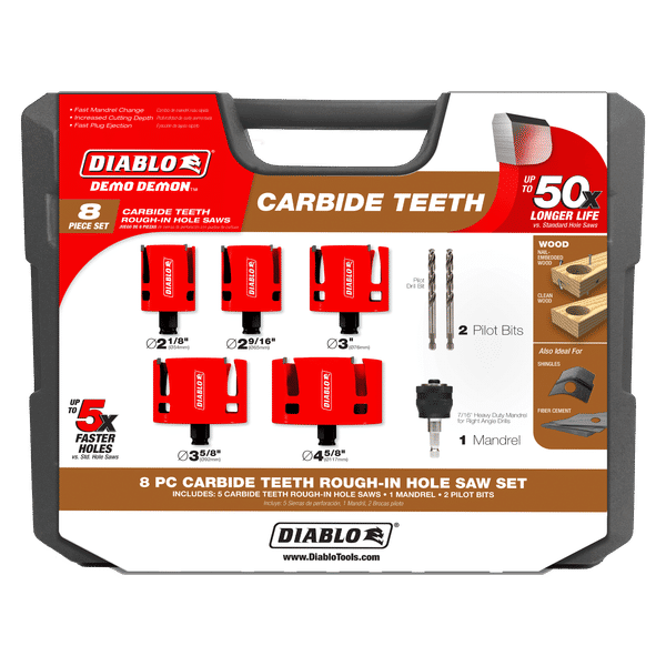 DHS08SCTR | Hole Saws | Rough-In Hole Saws | Carbide Hole Saw Sets ...