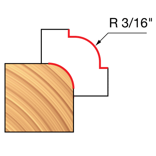 DR34108 | Router CNC | Edge Treatment | Rounding Over - Diablo Tools