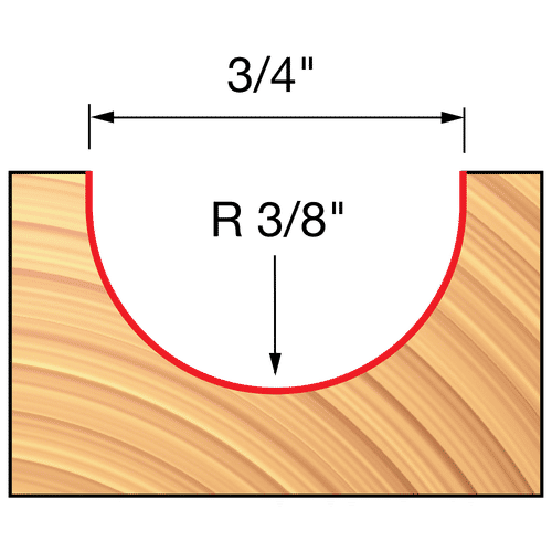 DR18112 | Router CNC | Edge Treatment | Round Nose - Diablo Tools